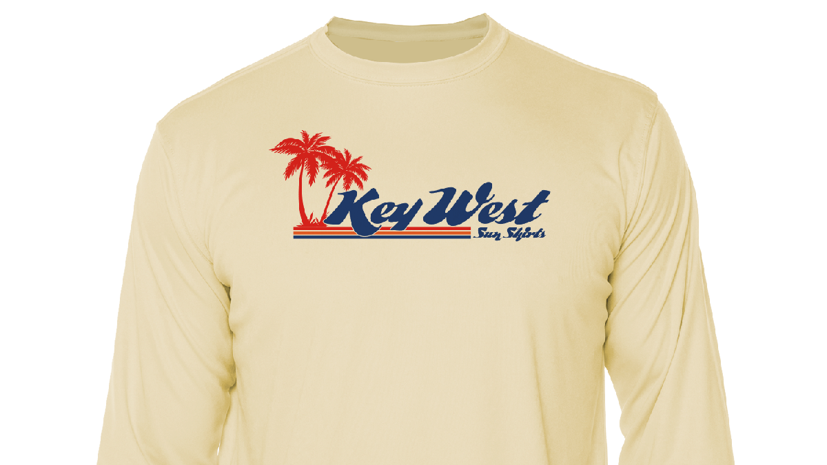 Key West Sun Shirts - Retro Logo - UPF 50+ Long Sleeve